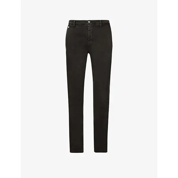 REPLAY Stretch-denim Straight-leg Chinos