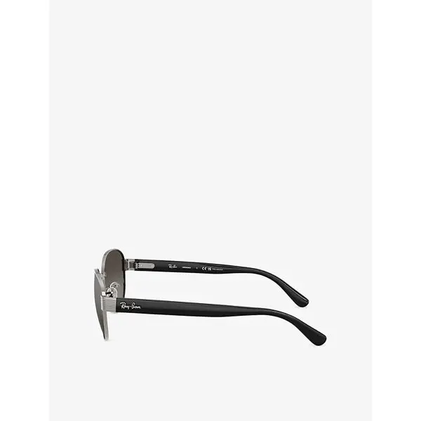 Ray-ban Rb3766ch Round Frame Metal Sunglasses