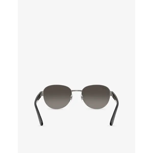 Ray-ban Rb3766ch Round Frame Metal Sunglasses