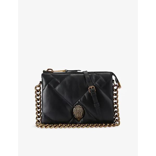 Kurt Geiger Kensington Puff Leather Pouch Bag - Black