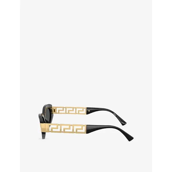 Versace Ve4501 Cat Eye Acetate Sunglasses - Black