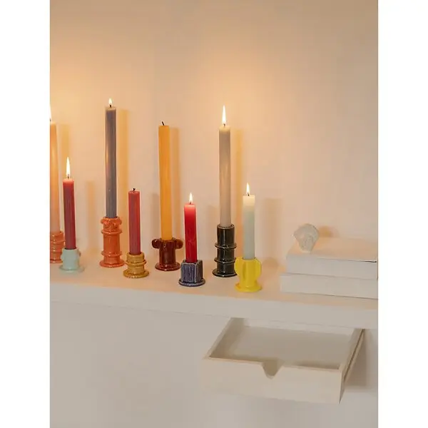 SERAX Molly Stoneware Candle Holders Set Of Three