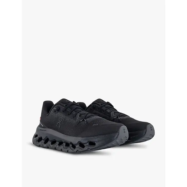 On Cloudtilt Cushioned-sole Mesh Low-top Trainers - Eclipse Black