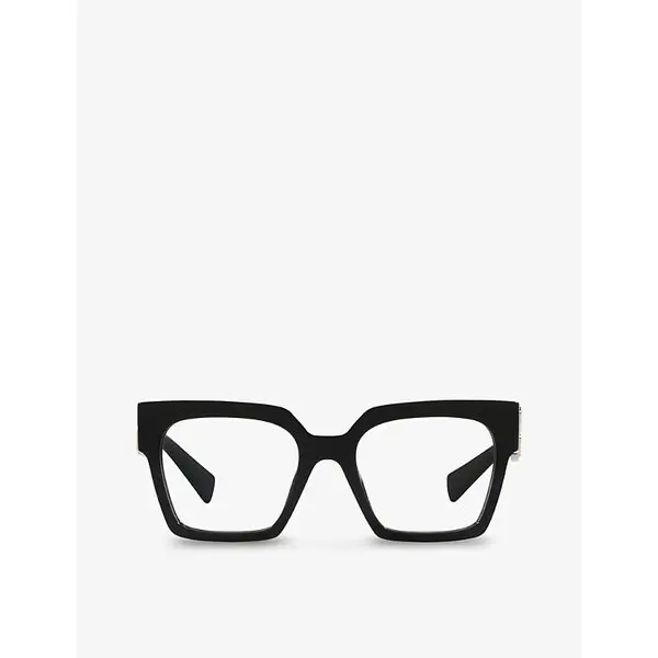 Miu Miu Mu 04uv Square Acetate Eyeglasses - Black