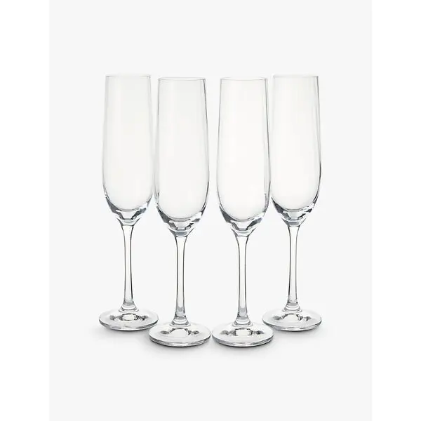 THE WHITE COMPANY Pimlico Crystal-glass Champagne Flutes Set Of Four - Clear