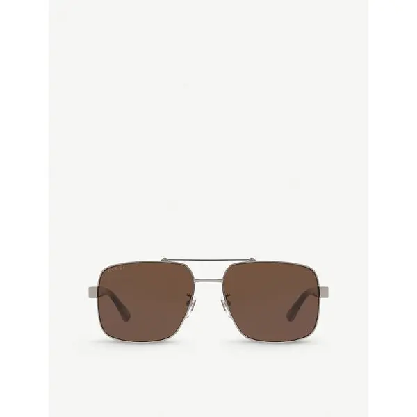 Gucci Gg0529s Aviator Sunglasses - Silver