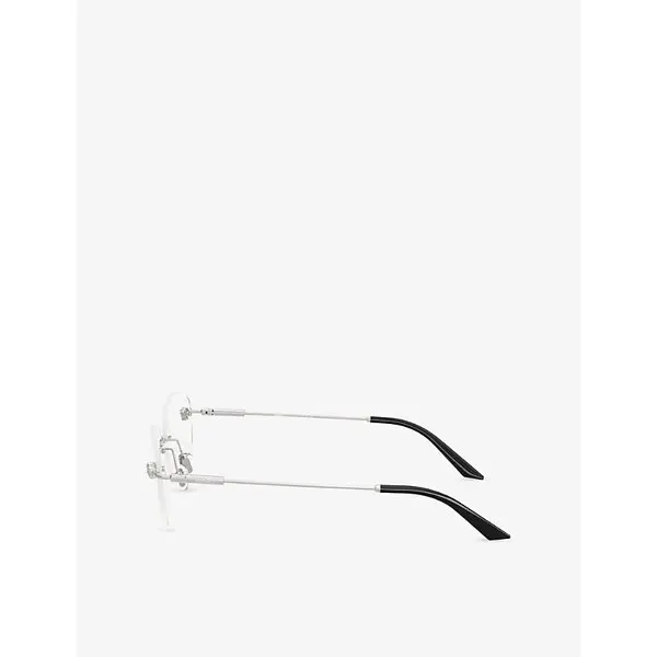 Versace Round Frame Metal Eyeglasses - Silver
