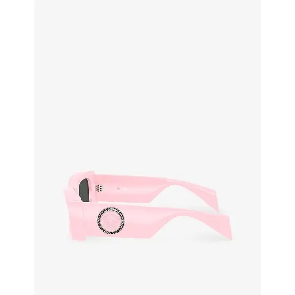 Versace Rectangle Frame Acetate Sunglasses - Pink