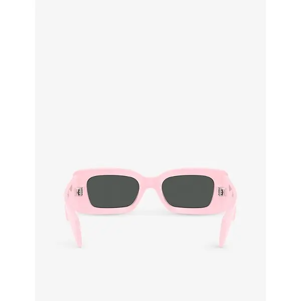 Versace Rectangle Frame Acetate Sunglasses - Pink