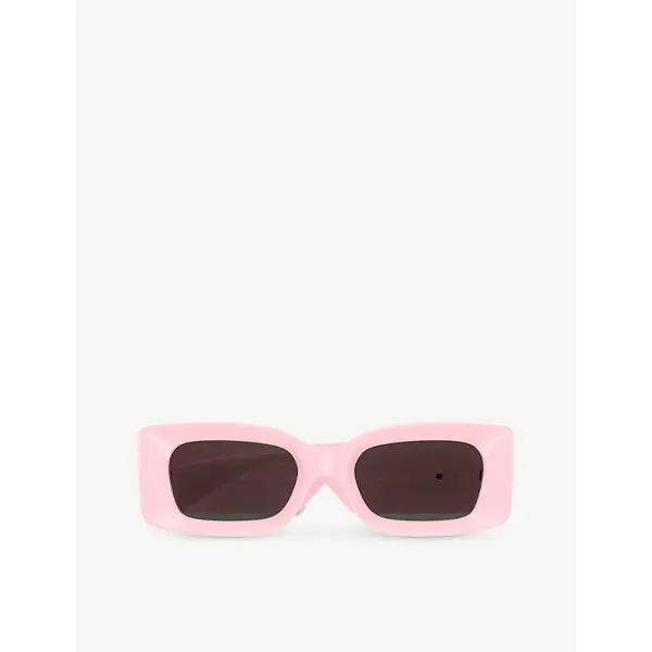 Versace Rectangle Frame Acetate Sunglasses - Pink