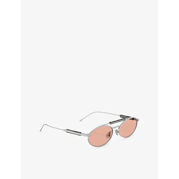 Brunello Cucinelli Oval Metal Sunglasses - Clear