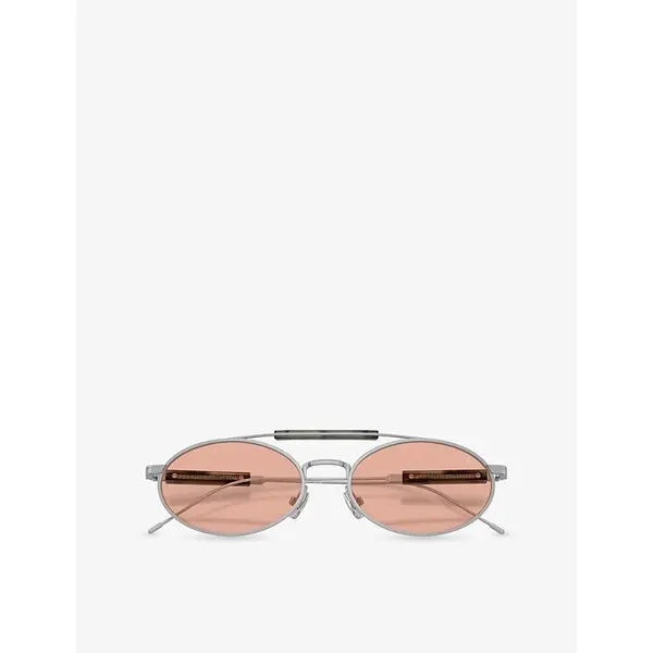 Brunello Cucinelli Oval Metal Sunglasses - Clear