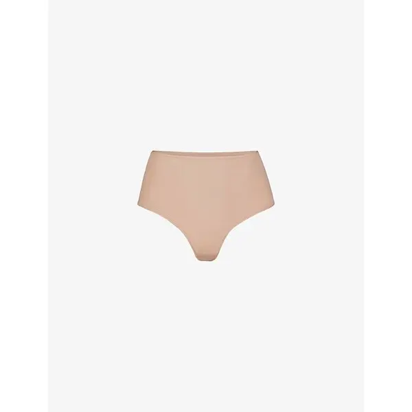 SKIMS Fits Everybody High-rise Stretch-jersey Briefs - Clay
