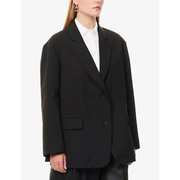 THE FRANKIE SHOP Bea Single-breasted Stretch-woven Blazer - Black
