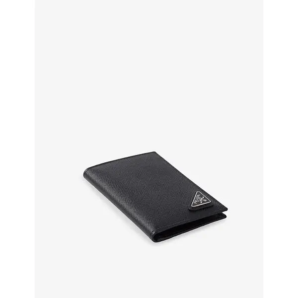 Prada Logo-plaque Leather Bifold Wallet