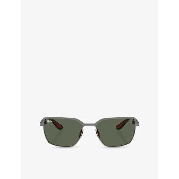 Ray-ban X Scuderia Ferrari Square Metal Sunglasses - Grey