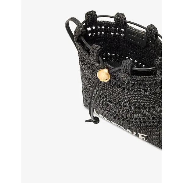 Loewe X Paula's Ibiza Raffia Drawstring Cross-body Bag