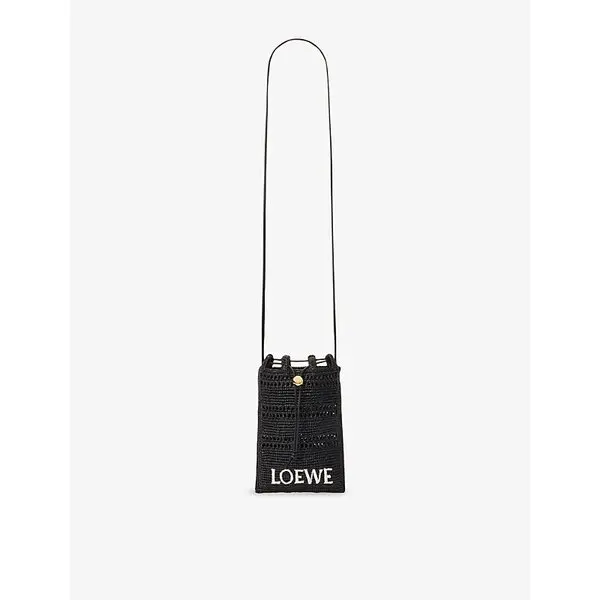 Loewe X Paula's Ibiza Raffia Drawstring Cross-body Bag