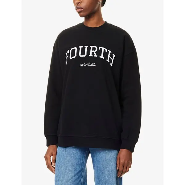 4TH & RECKLESS Fourth Logo-embroidered Cotton-jersey Sweatshirt