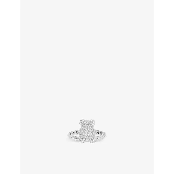 APM MONACO Sterling And Zirconia Yummy Bear Ring - Silver