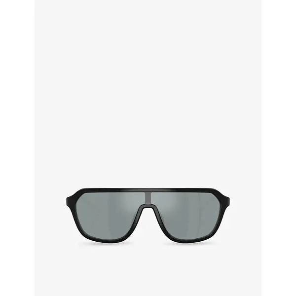 Oliver Spencer Shield-frame Acetate Sunglasses - Black