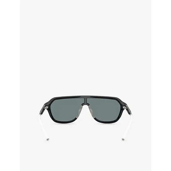 Oliver Spencer Shield-frame Acetate Sunglasses - Black