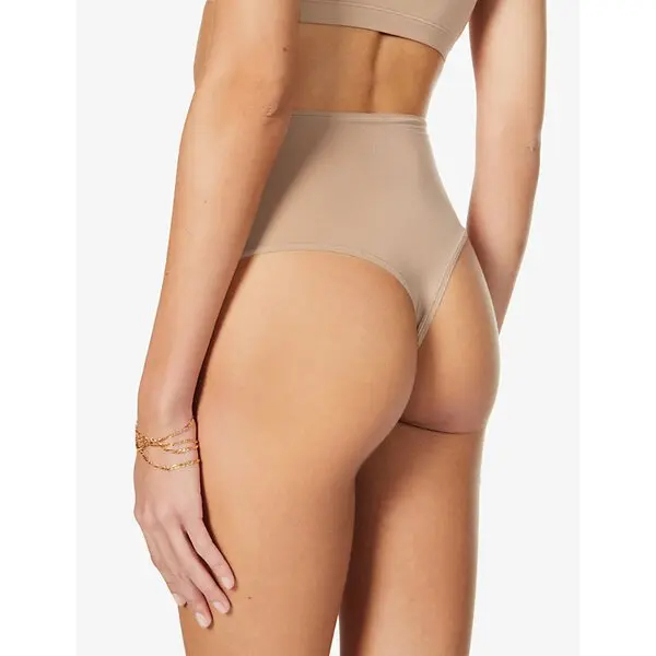 SKIMS Fits Everybody High-rise Stretch-jersey Thong - Sienna