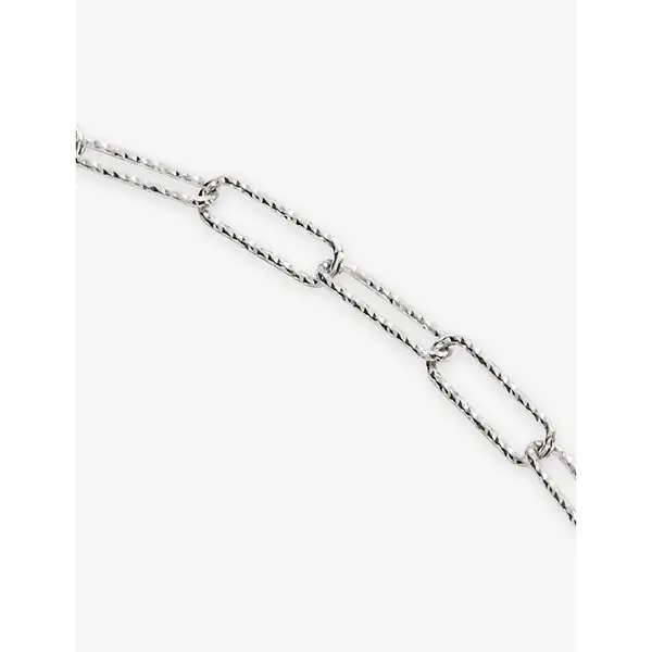 Monica Vinader Alta Textured Sterling Chain Necklace - Silver