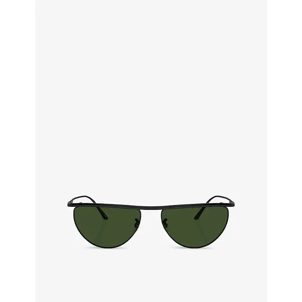 Oliver Spencer Round Frame Metal Sunglasses - Black
