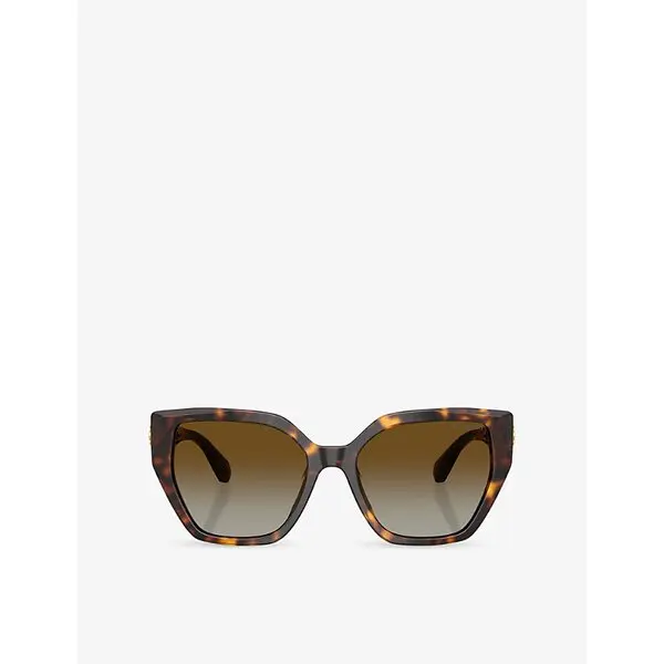 SWAROVSKI Sk6044u Polarised Irregular-frame Acetate Sunglasses - Brown