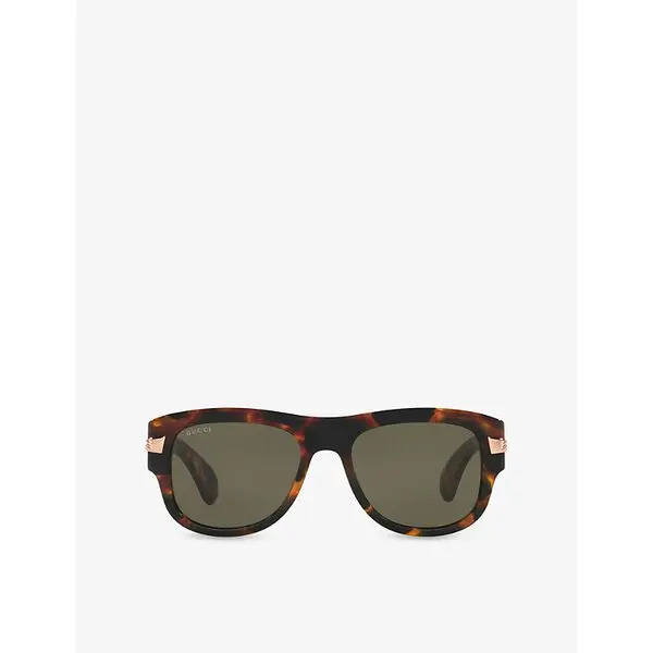 Gucci Gg1517s Acetate Square-frame Sunglasses - Brown