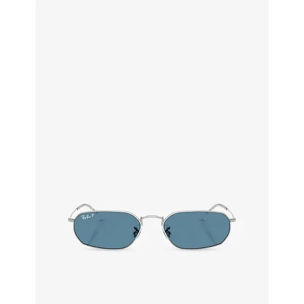 Ray-ban Rb3947 Irregular Metal Sunglasses - Silver