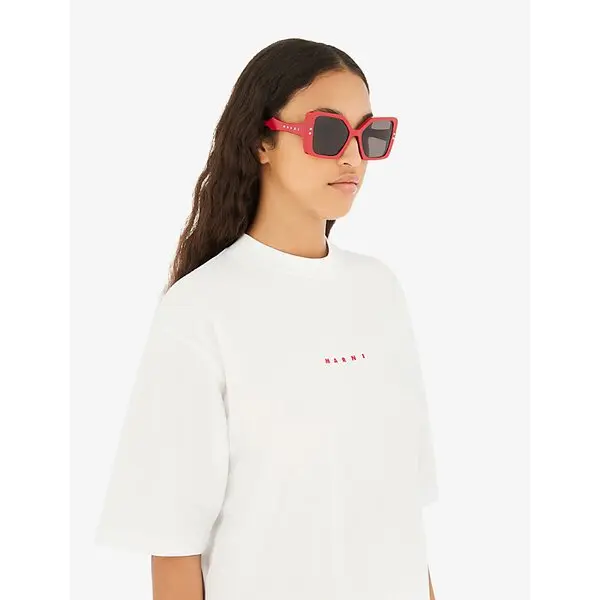 RETROSUPERFUTURE X Marni Nimrela Square-frame Acetate Sunglasses - Red