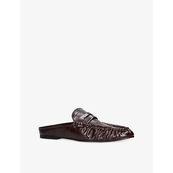 Steve Madden Rafe Faux-leather Mules - Wine