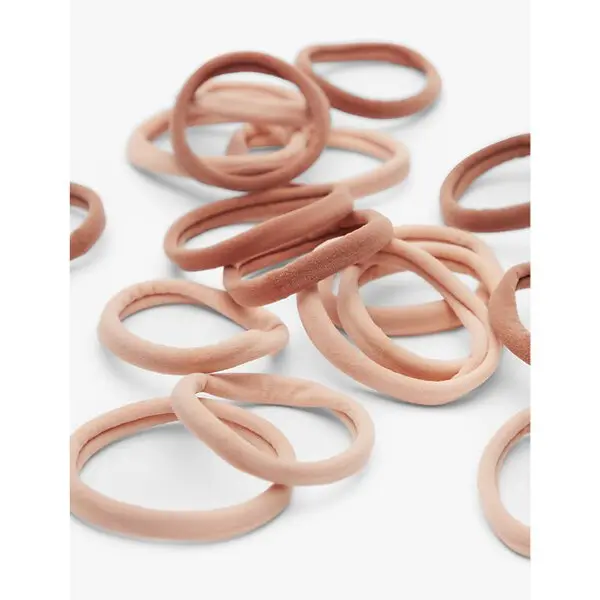 KITSCH Pack Of 20 Nylon Hair Elastics - Blush