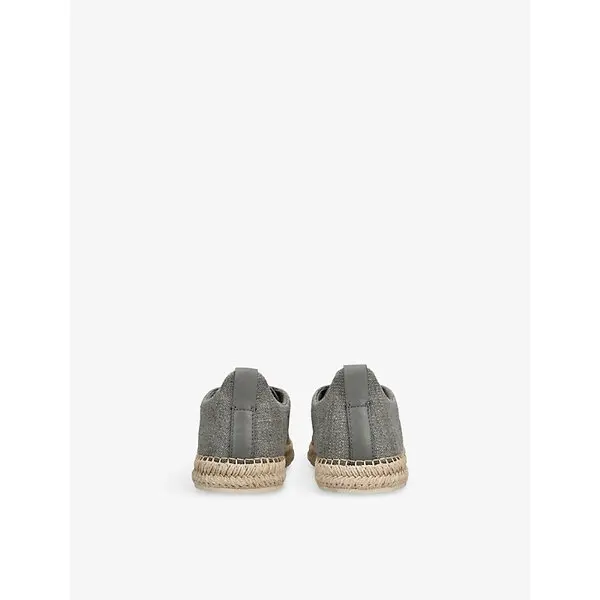 Zegna Triple Stitch Canvas Espadrilles - Grey