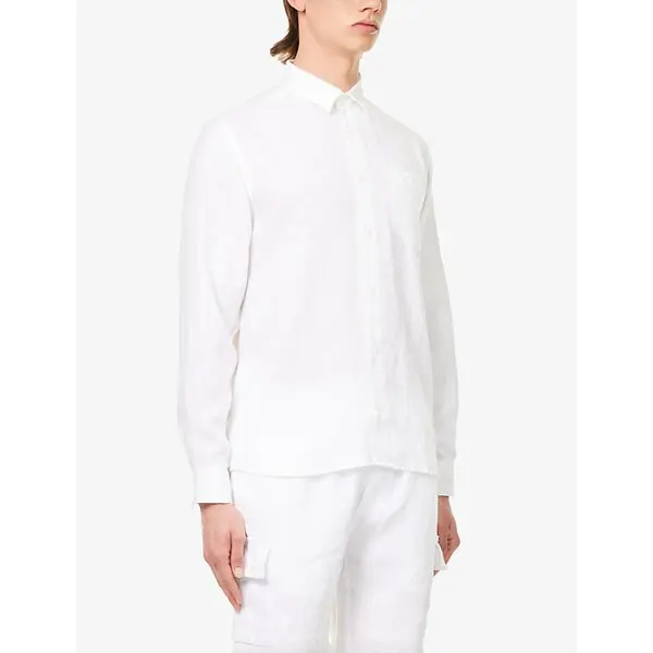 Vilebrequin Caroubis Logo-embroidered Linen Shirt