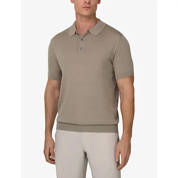 Boggi Milano Superfine Wool Knitted Polo Shirt