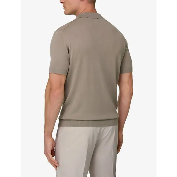 Boggi Milano Superfine Wool Knitted Polo Shirt