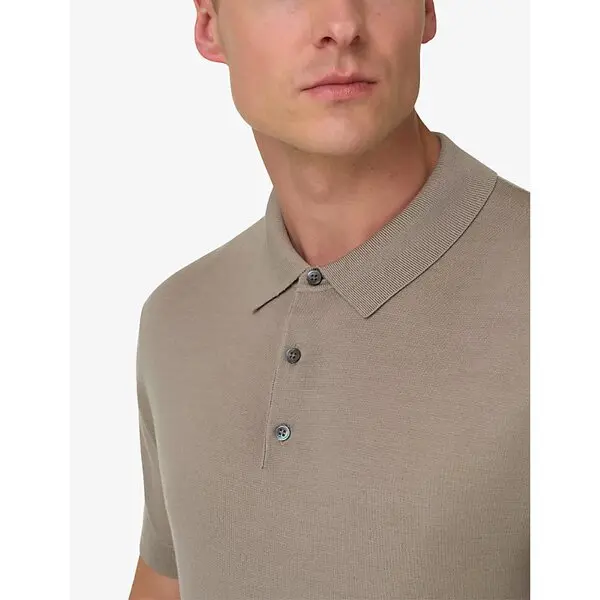 Boggi Milano Superfine Wool Knitted Polo Shirt
