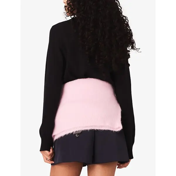 Maje Paris Amour" Embroidered Wool Blend Jumper