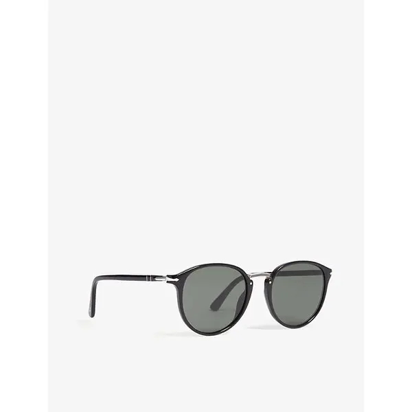 Persol Po3210s Oval-frame Sunglasses - Black