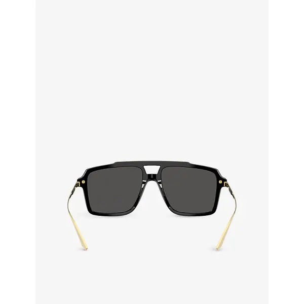 Dolce & Gabbana Dg4477 Pilot-frame Acetate Sunglasses - Black