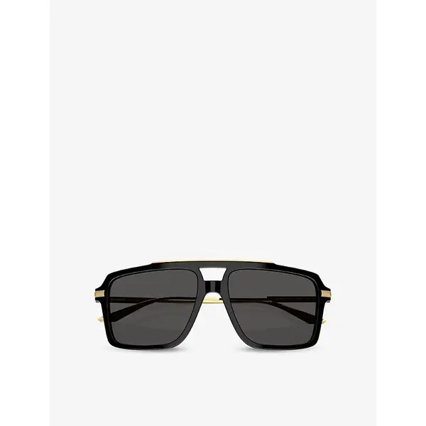Dolce & Gabbana Dg4477 Pilot-frame Acetate Sunglasses - Black