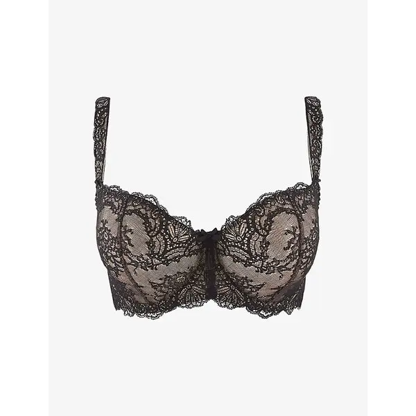 AUBADE Danse Des Sens Comfort Half-cup Lace Bra - Black