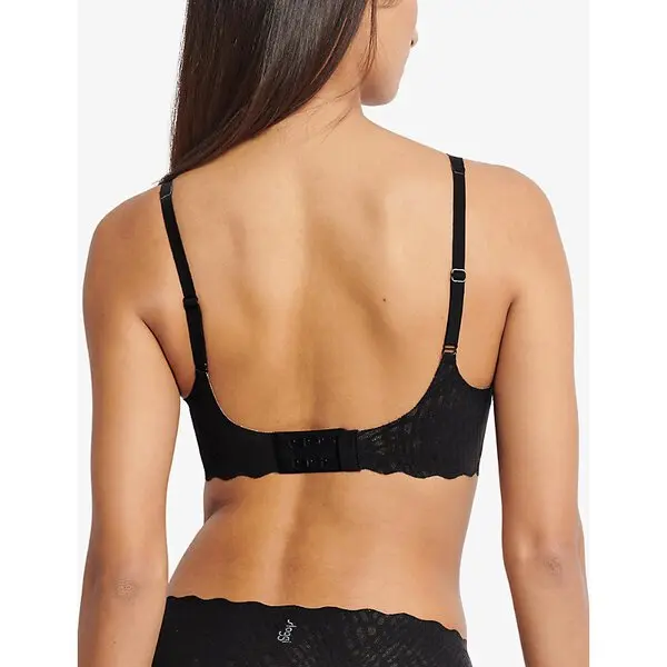 SLOGGI Zero Feel Stretch-woven Bralette - Black
