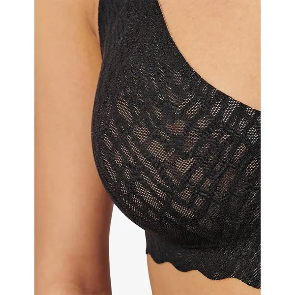 SLOGGI Zero Feel Stretch-woven Bralette - Black