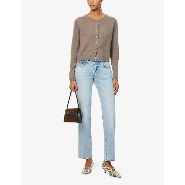 7 For All Mankind Calie Straight-leg Low-rise Denim Jeans