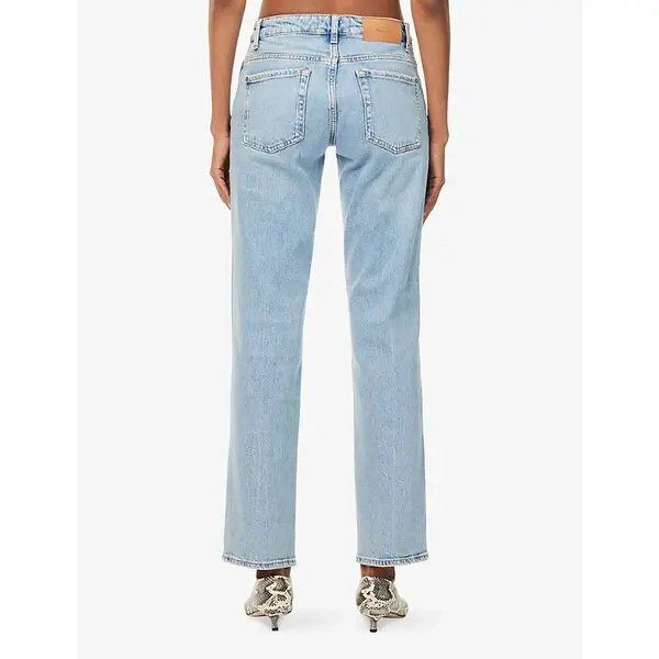 7 For All Mankind Calie Straight-leg Low-rise Denim Jeans
