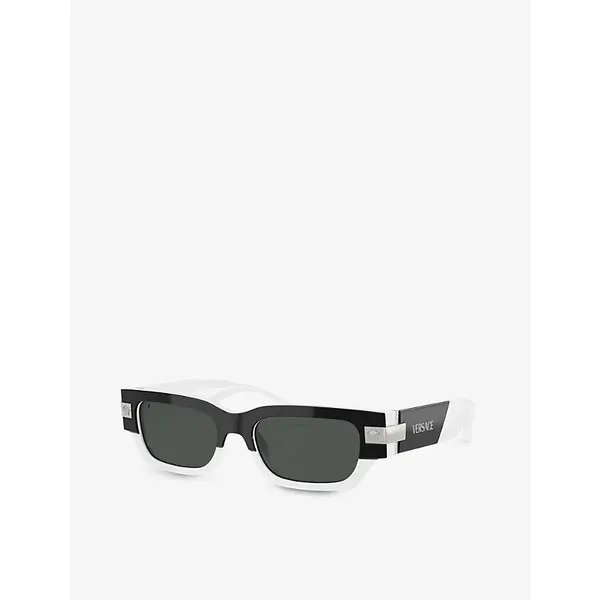 Versace Ve4465 Rectangle-frame Acetate Sunglasses